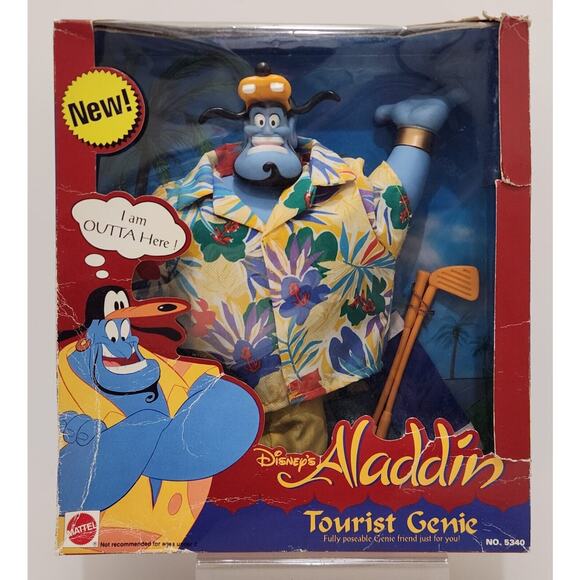 Disney | Toys | Vintage 993 Disneys Aladdin Tourist Genie Doll Mattel ...